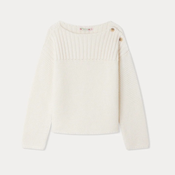 Bonpoint | Shirts & Tops | Bonpoint Amiral Girls Sweater In White ...